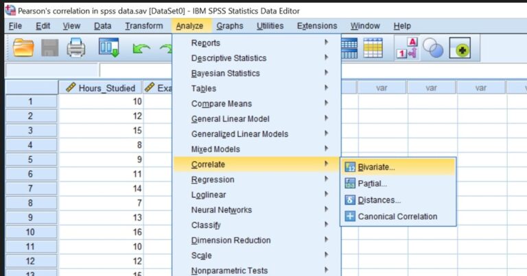 How to Run a Pearson's Correlation in SPSS